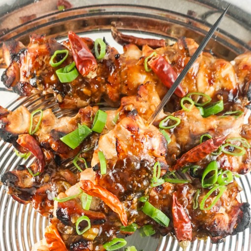 Skinny General Gau's Chicken Kabob - Food e File